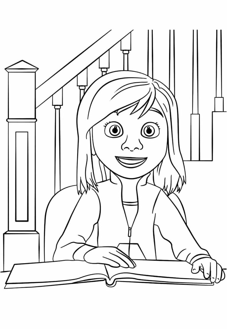 Desenhos da Riley para colorir - Bora Colorir