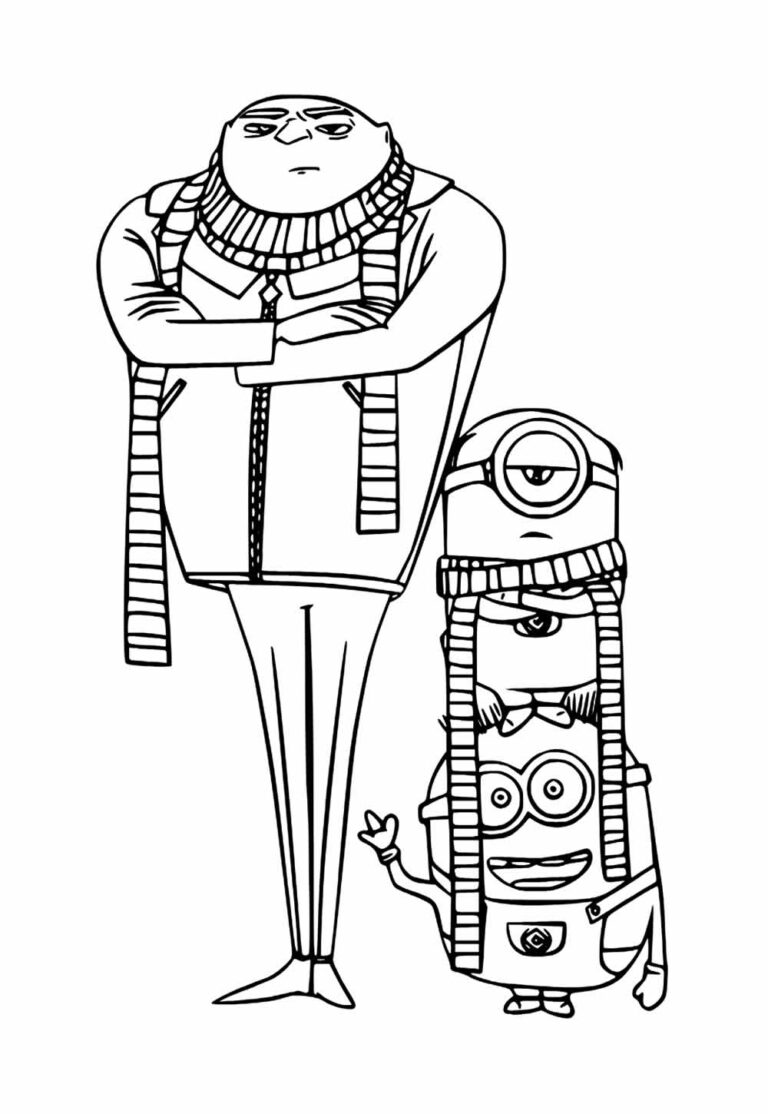 Desenhos do Gru para colorir - Bora Colorir