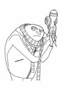 Desenhos do Gru para colorir - Bora Colorir