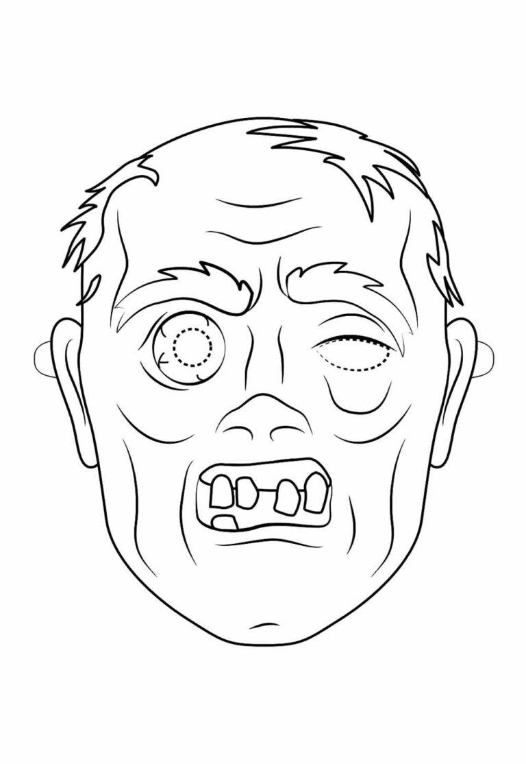 Máscaras de Halloween para colorir e imprimir - Bora Colorir