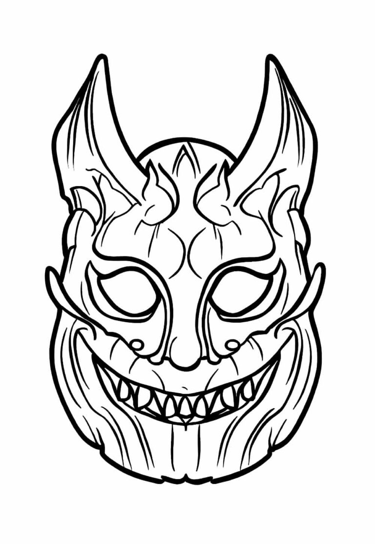 Máscaras de Halloween para colorir e imprimir - Bora Colorir