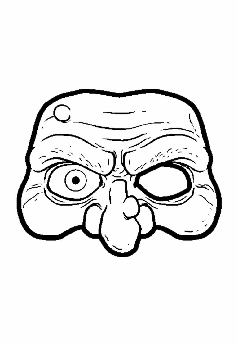 Máscaras de Halloween para colorir e imprimir - Bora Colorir