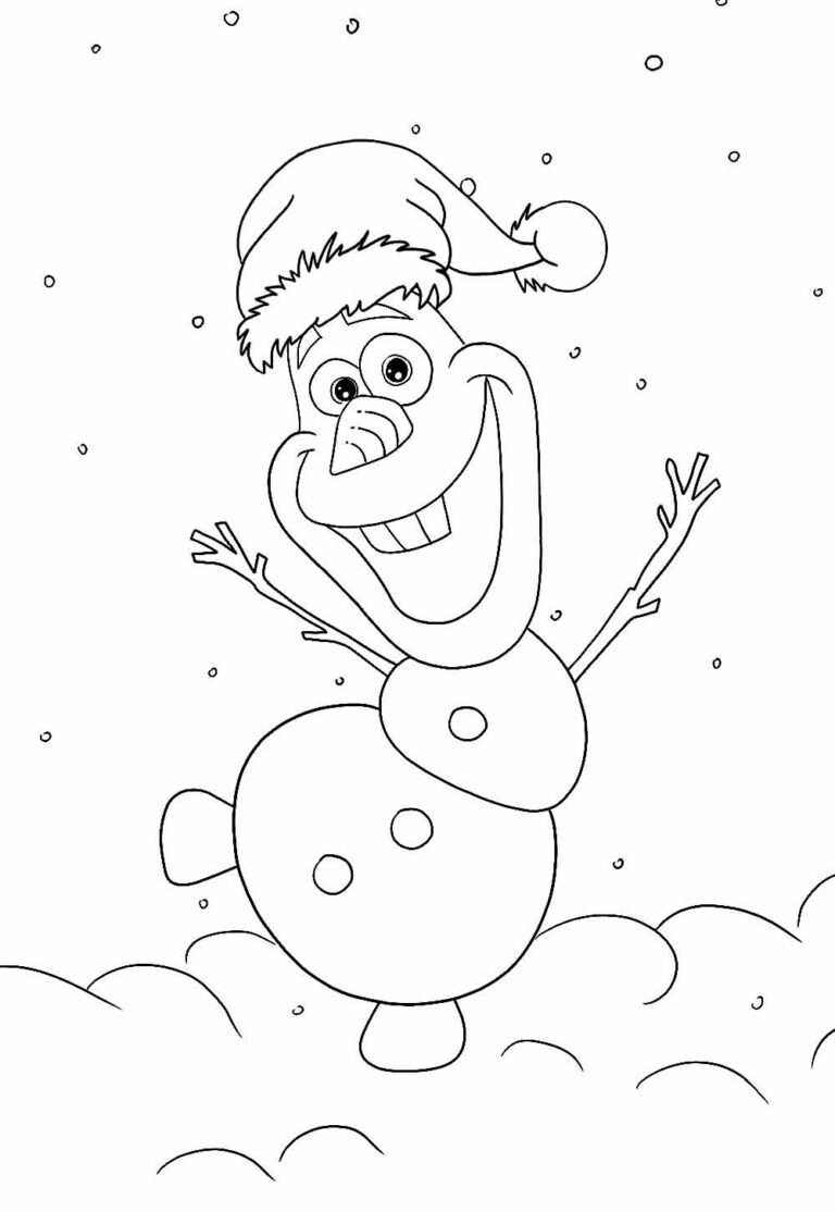 Desenhos de Olaf de Natal para colorir - Bora Colorir