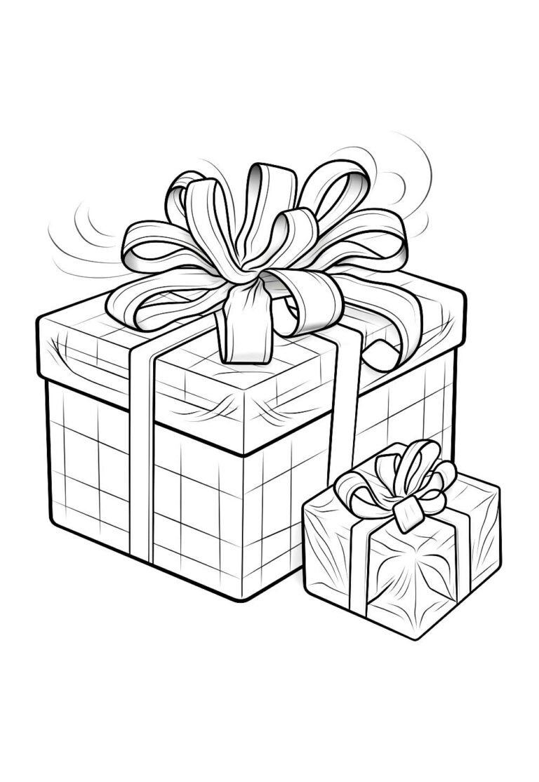 Desenhos de Presentes de Natal para colorir - Bora Colorir