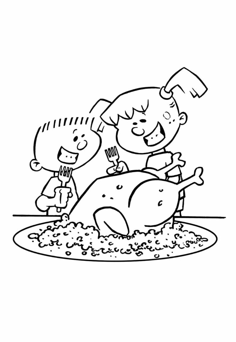 Desenhos de Ceia de Natal para colorir - Bora Colorir