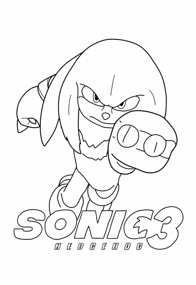 Desenhos de Sonic 3 para colorir - Bora Colorir