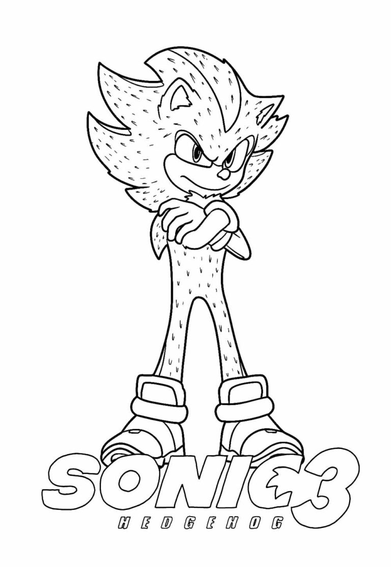 Desenhos de Sonic 3 para colorir - Bora Colorir