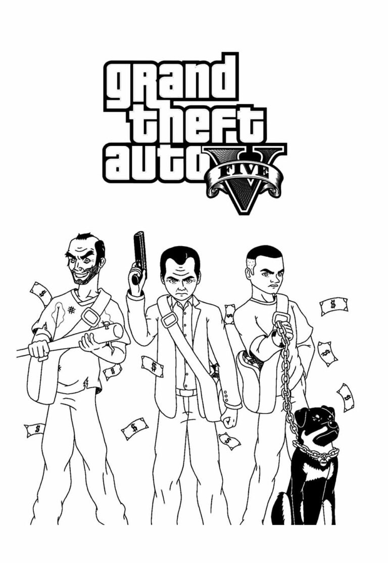 Desenhos de GTA para colorir - Bora Colorir