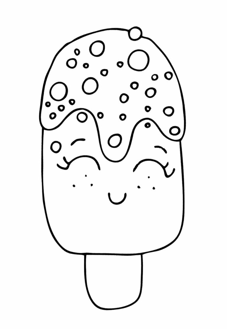 Desenhos de Picolé para colorir - Bora Colorir