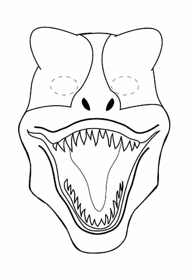 Máscaras De Dinossauro Para Colorir E Imprimir Bora Colorir