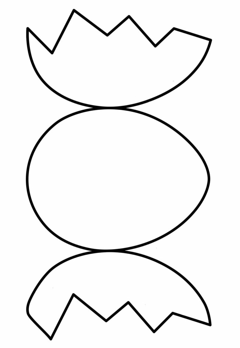 Moldes de Ovo de Páscoa para imprimir - Bora Colorir