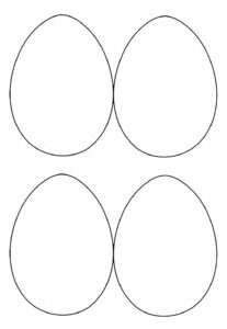 Moldes de Ovo de Páscoa para imprimir - Bora Colorir