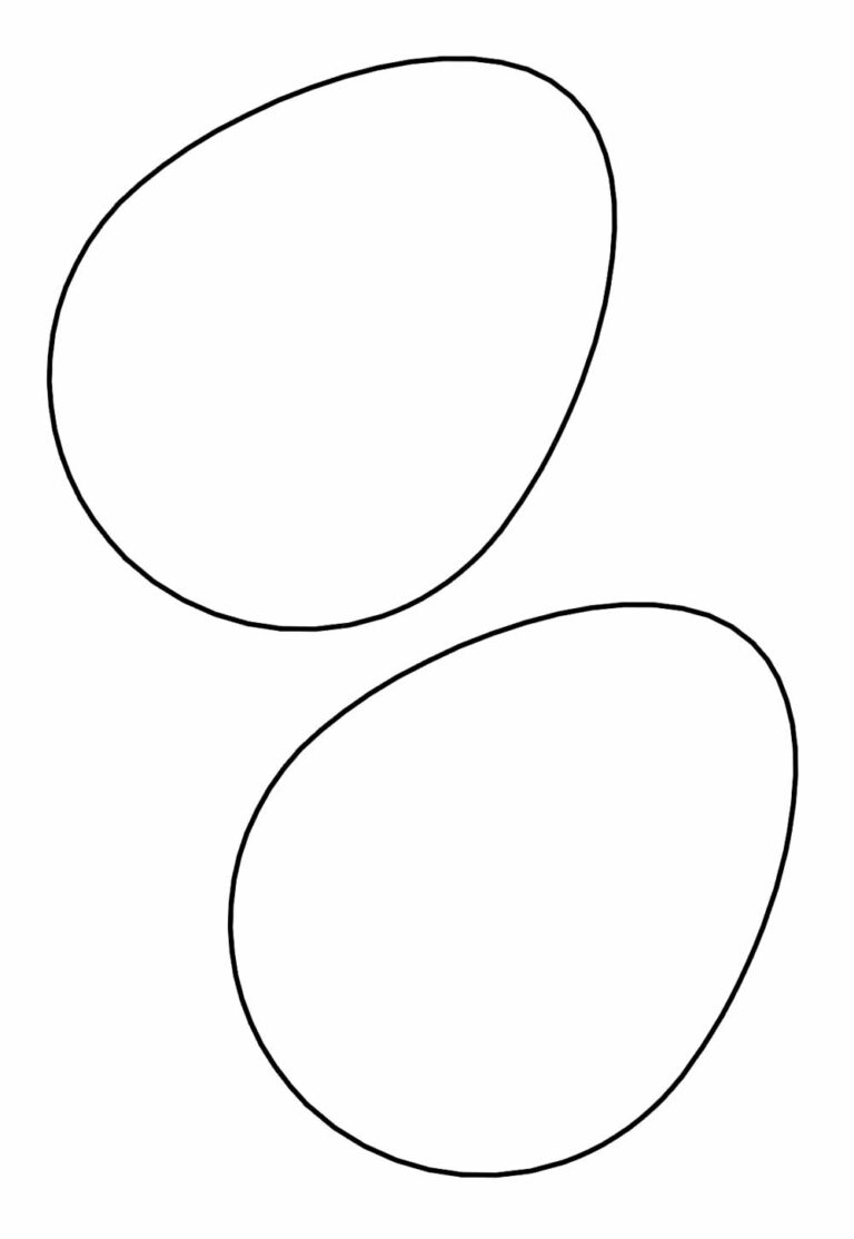 Moldes de Ovo de Páscoa para imprimir - Bora Colorir