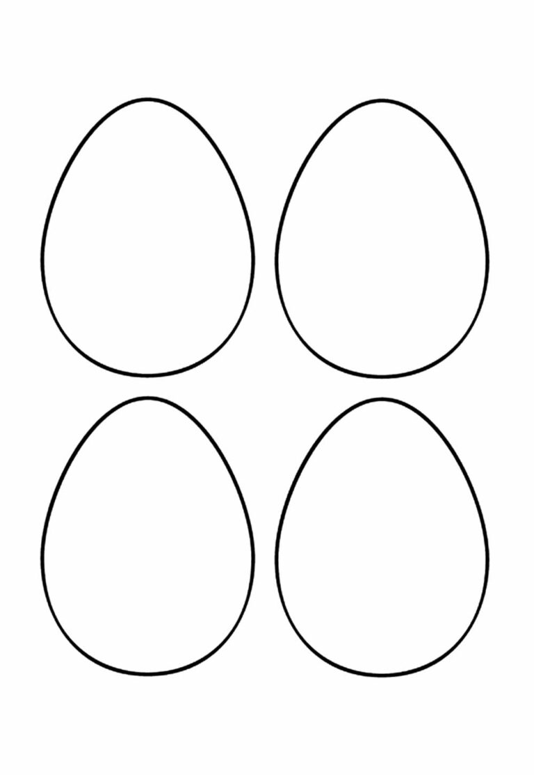 Moldes de Ovo de Páscoa para imprimir - Bora Colorir