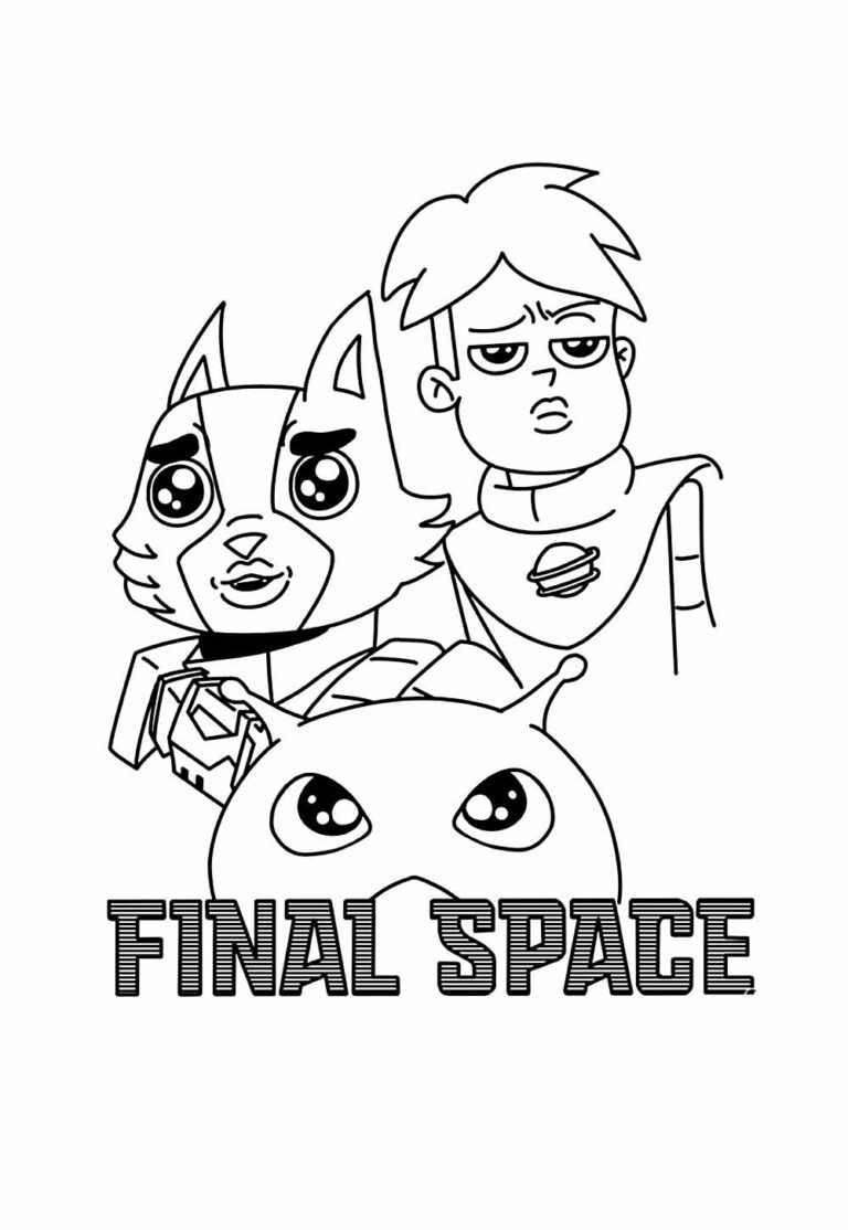 Desenhos de Final Space para colorir - Bora Colorir