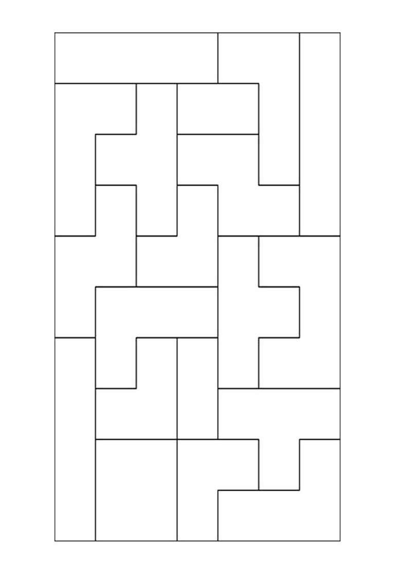 Desenhos de Tetris para colorir - Bora Colorir