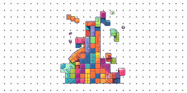 Desenhos de Tetris para colorir - Bora Colorir