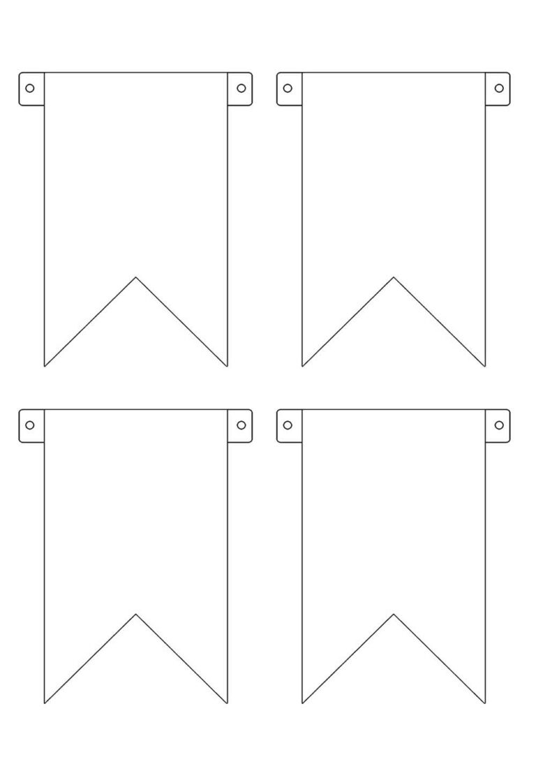 Moldes de Bandeirinha Junina para Imprimir - Bora Colorir