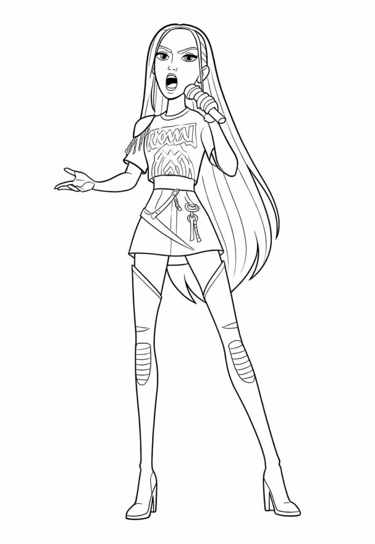 Desenhos de Guerreiras do K-Pop para colorir - Bora Colorir