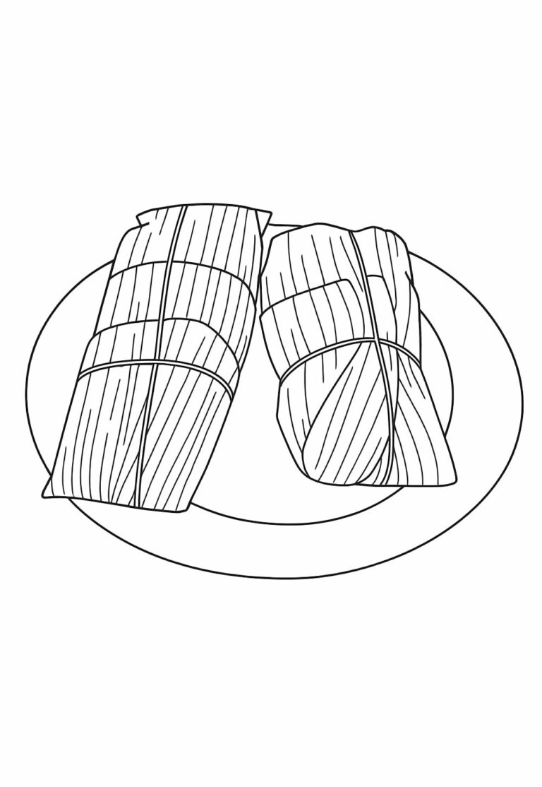 Desenhos de Pamonha para colorir - Bora Colorir