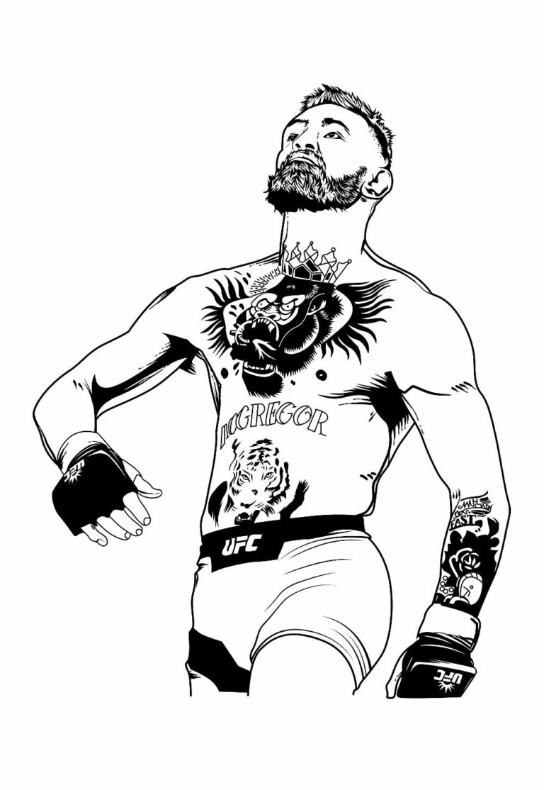 Desenhos do UFC para colorir - Bora Colorir