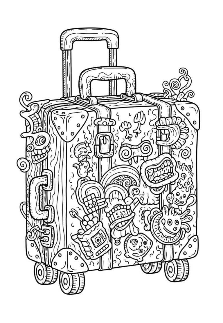 Desenhos da Mala Maluca para colorir - Bora Colorir