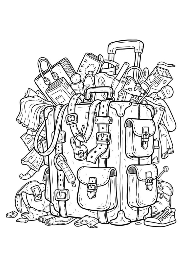 Desenhos da Mala Maluca para colorir - Bora Colorir