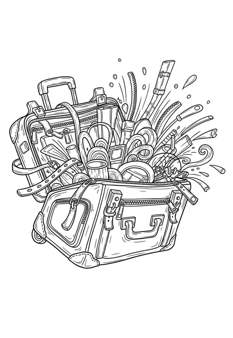 Desenhos da Mala Maluca para colorir - Bora Colorir