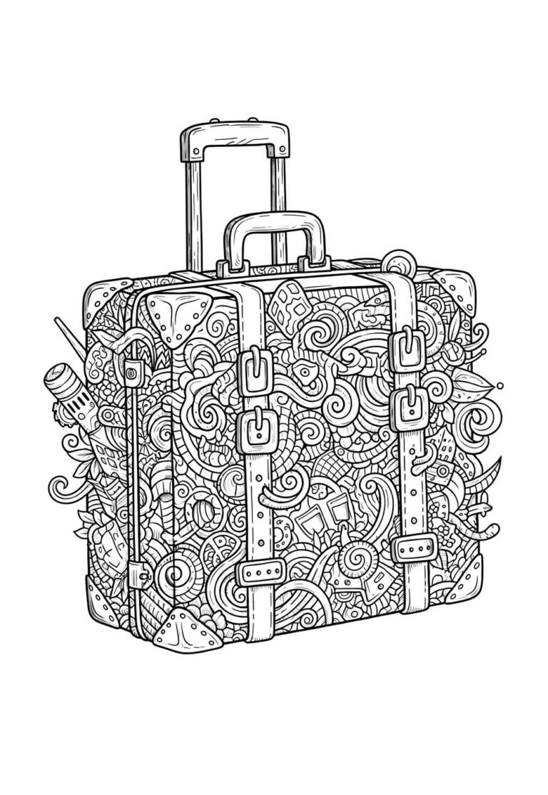 Desenhos da Mala Maluca para colorir - Bora Colorir