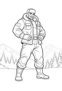 Desenhos de Homem Forte para colorir - Bora Colorir