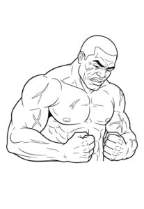 Desenhos de Homem Forte para colorir - Bora Colorir