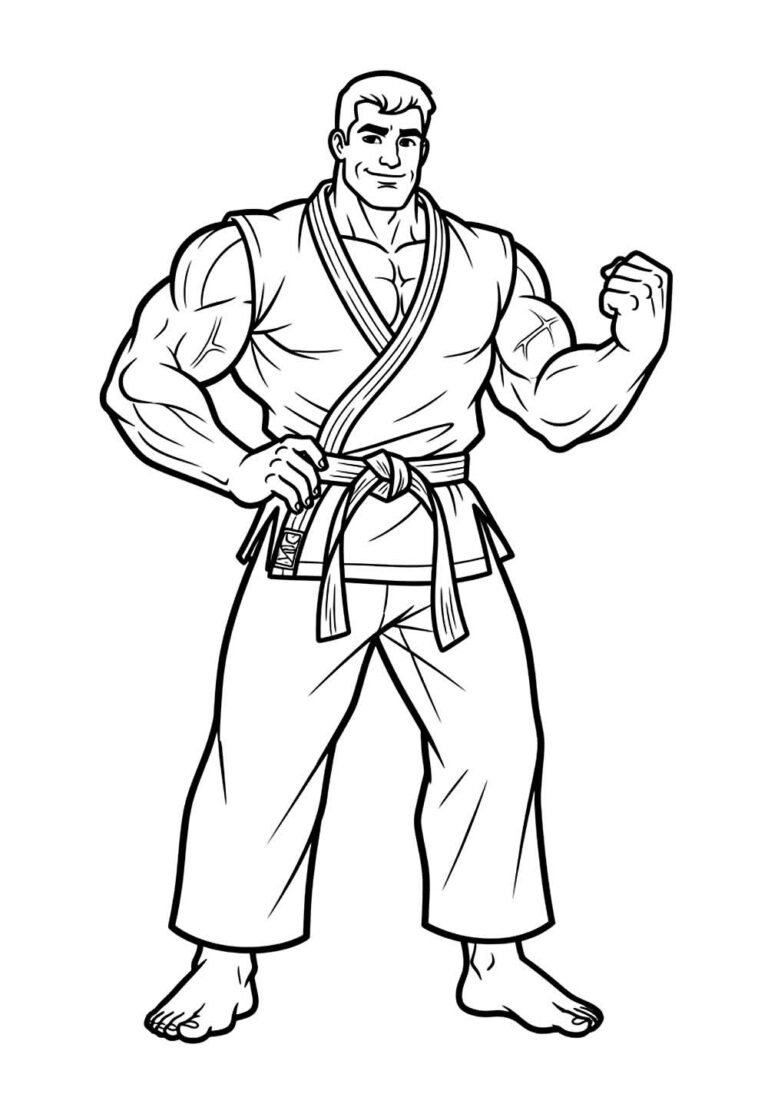 Desenhos de Homem Forte para colorir - Bora Colorir