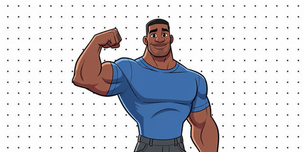 Desenhos de Homem Forte para colorir - Bora Colorir