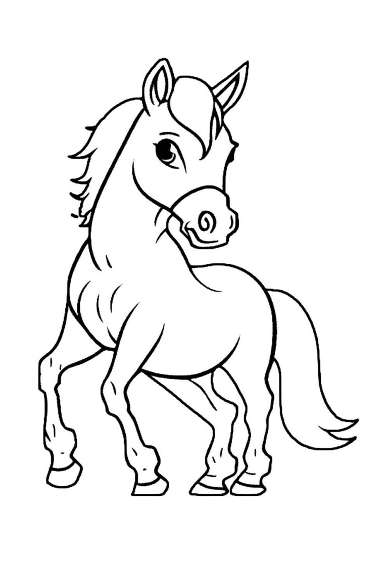 Desenhos de Pônei para colorir - Bora Colorir