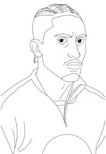 Desenhos do Raphinha para colorir - Bora Colorir