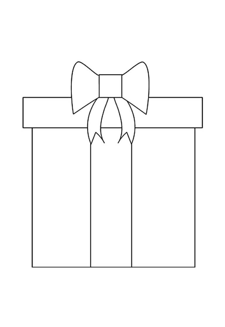 Desenhos de Presentes com Laços para colorir - Bora Colorir